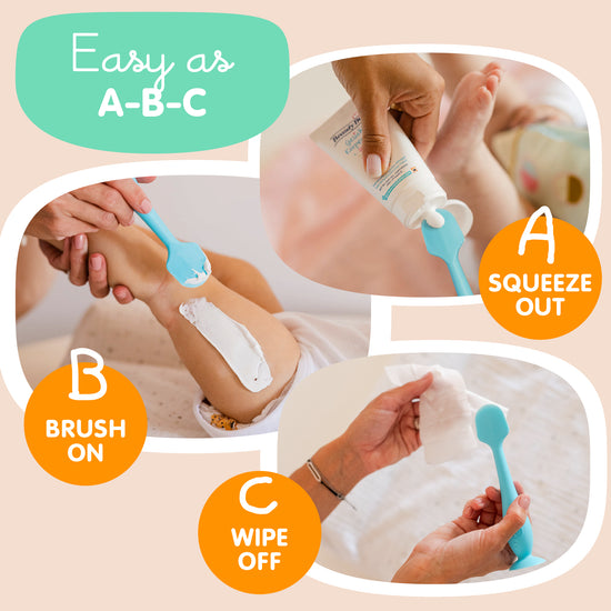 Bumco 2-Pack Full-Size & Mini Baby Bum Brush Bundle (Blue/Gray)